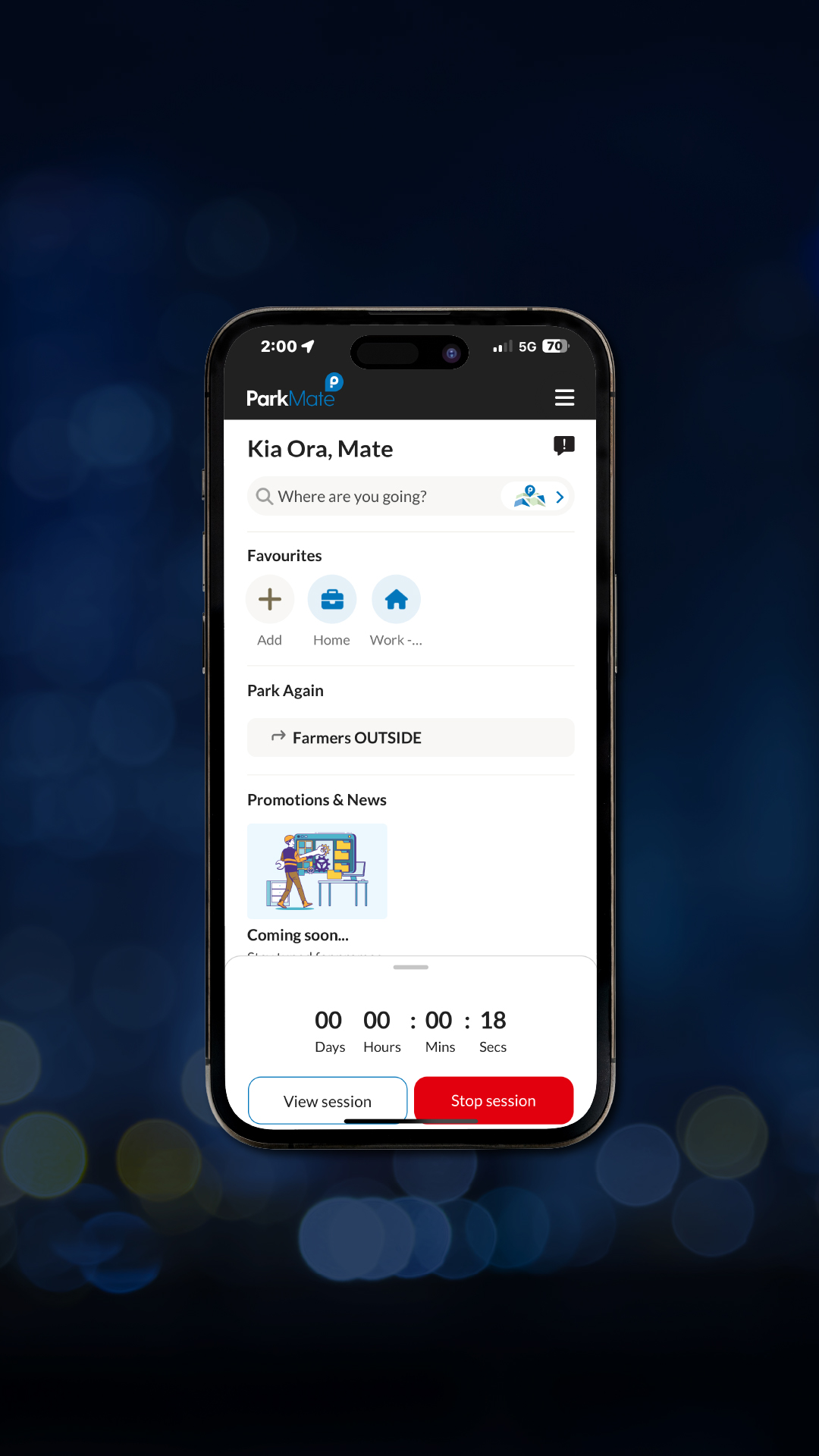 ParkMate App Update 2024- Web Page Popup Image